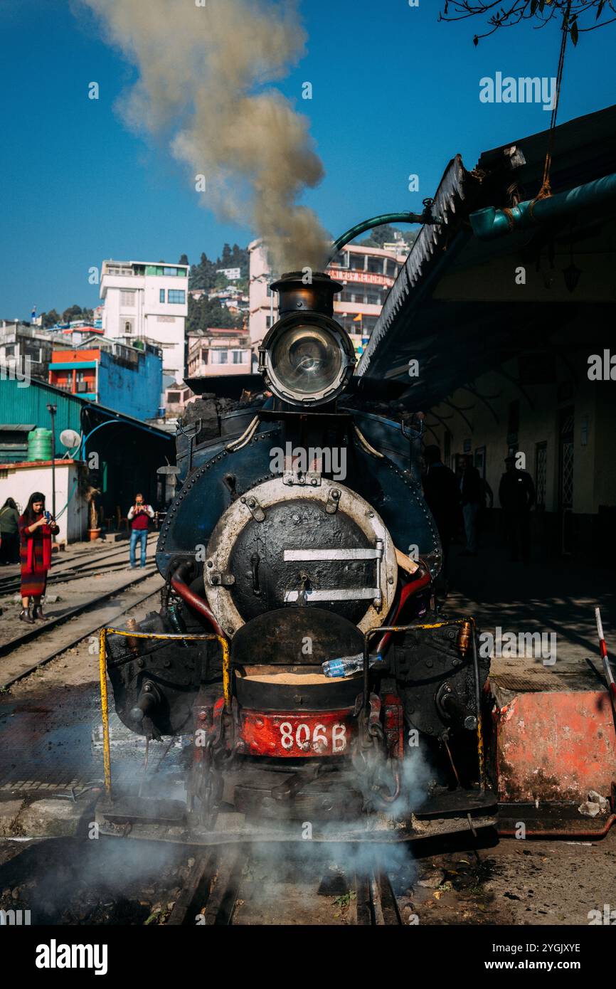 Darjeeling in the Himalayas, North India, Toy Train steam locomotive ...