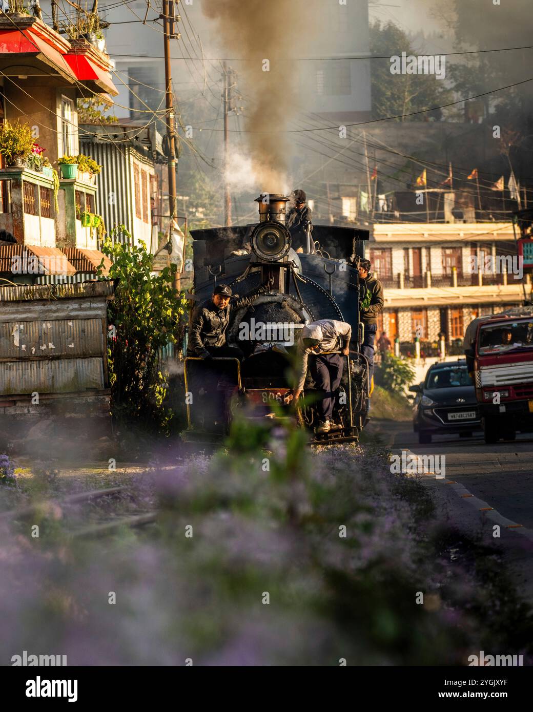 Darjeeling in the Himalayas, North India, Toy Train steam locomotive ...