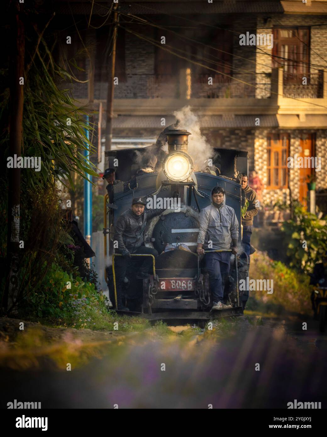 Darjeeling in the Himalayas, North India, Toy Train steam locomotive ...