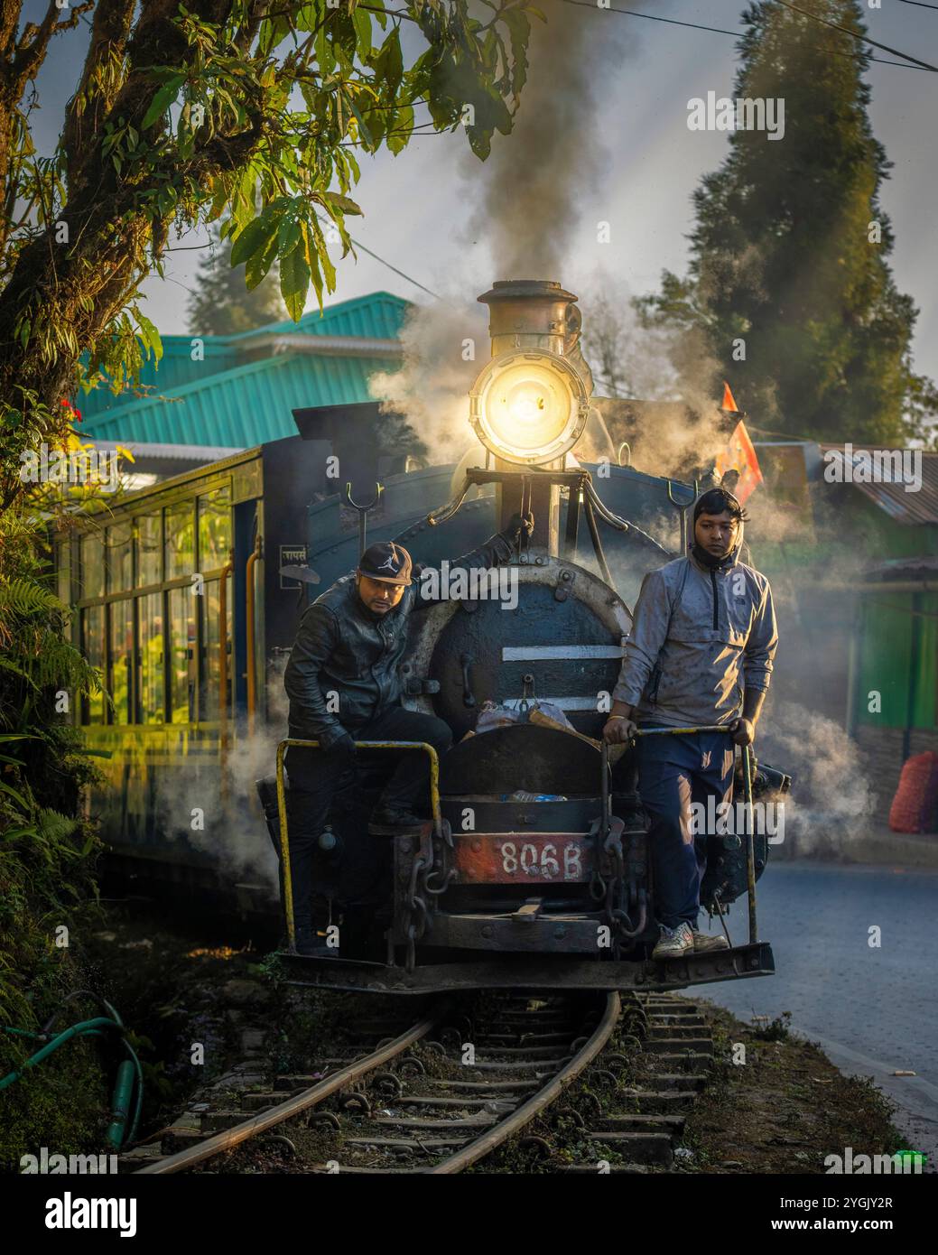 Darjeeling in the Himalayas, North India, Toy Train steam locomotive ...