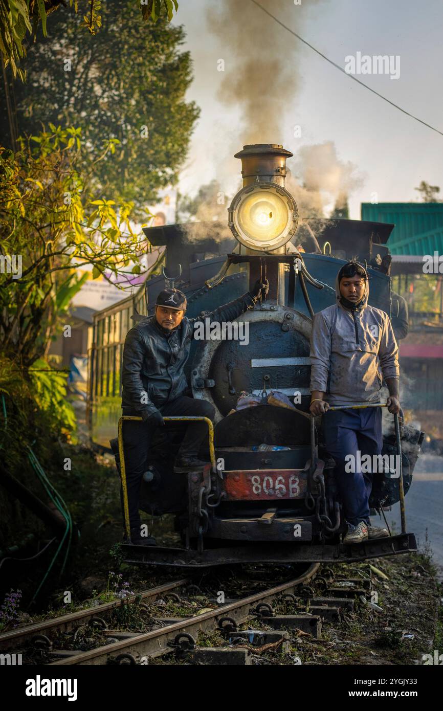 Darjeeling in the Himalayas, North India, Toy Train steam locomotive ...