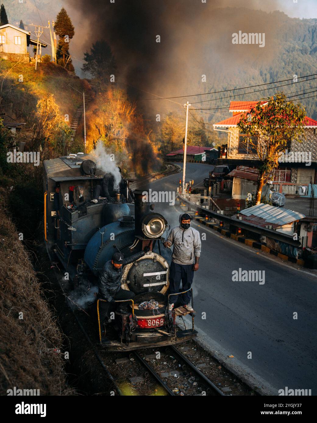 Darjeeling in the Himalayas, North India, Toy Train steam locomotive ...