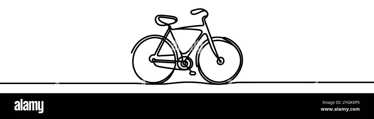 Minimalist vector illustration representing a bicycle standing on a ...