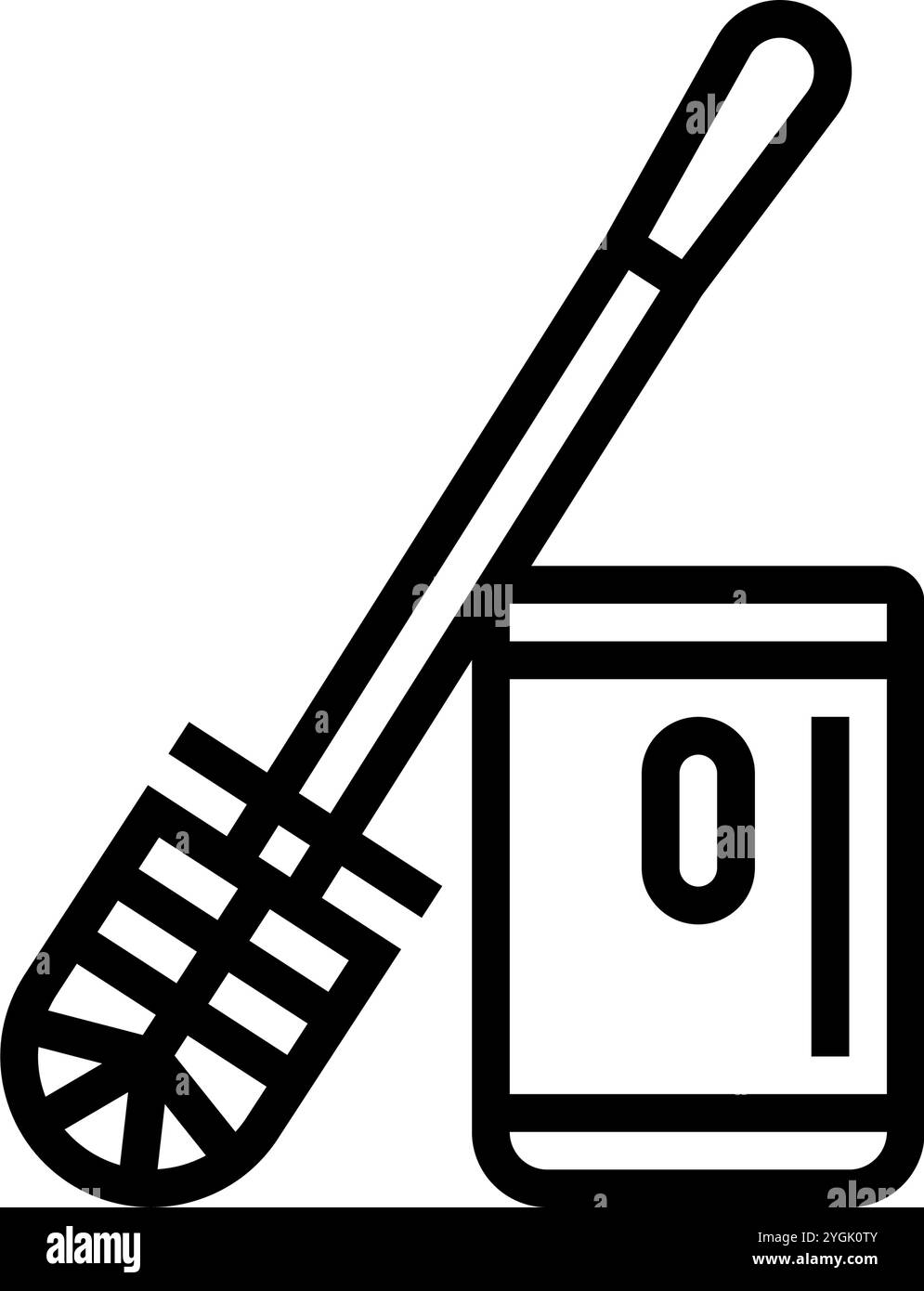 toilet brush bleach line icon vector illustration Stock Vector Image ...