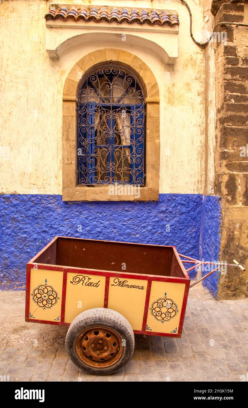 Essaouira, house, cart, wall, architecture, city, Maghreb, Morocco ...