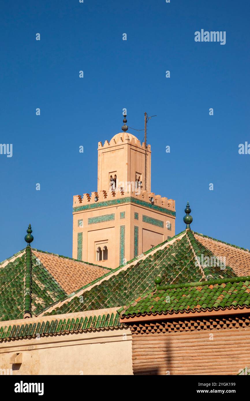Marrakech, Ben Youssef Mosque, roof, Ben Youssef Madrasa, architecture ...