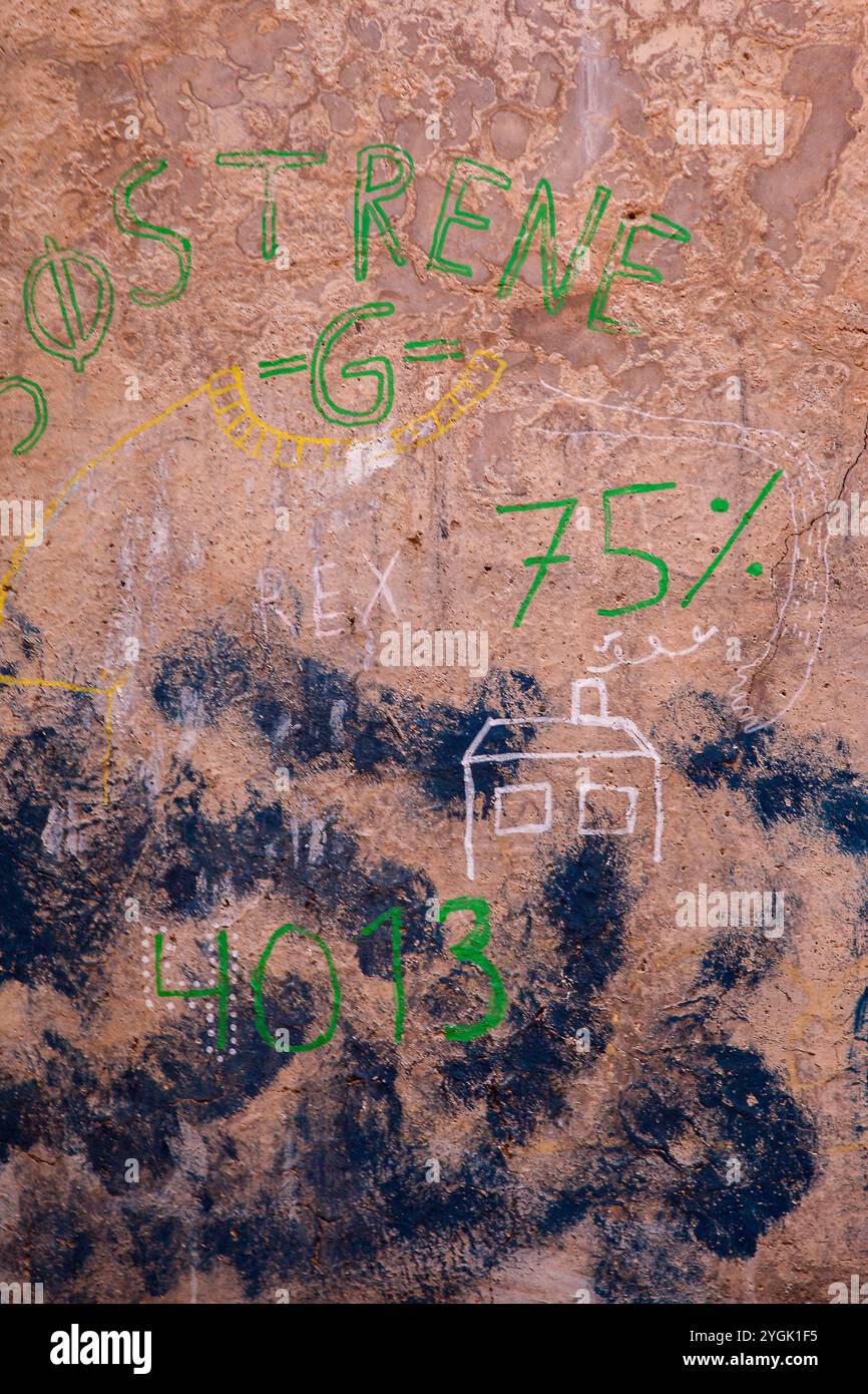 Marrakech, street art, graffiti, wall, medina, abstract, city, Maghreb ...