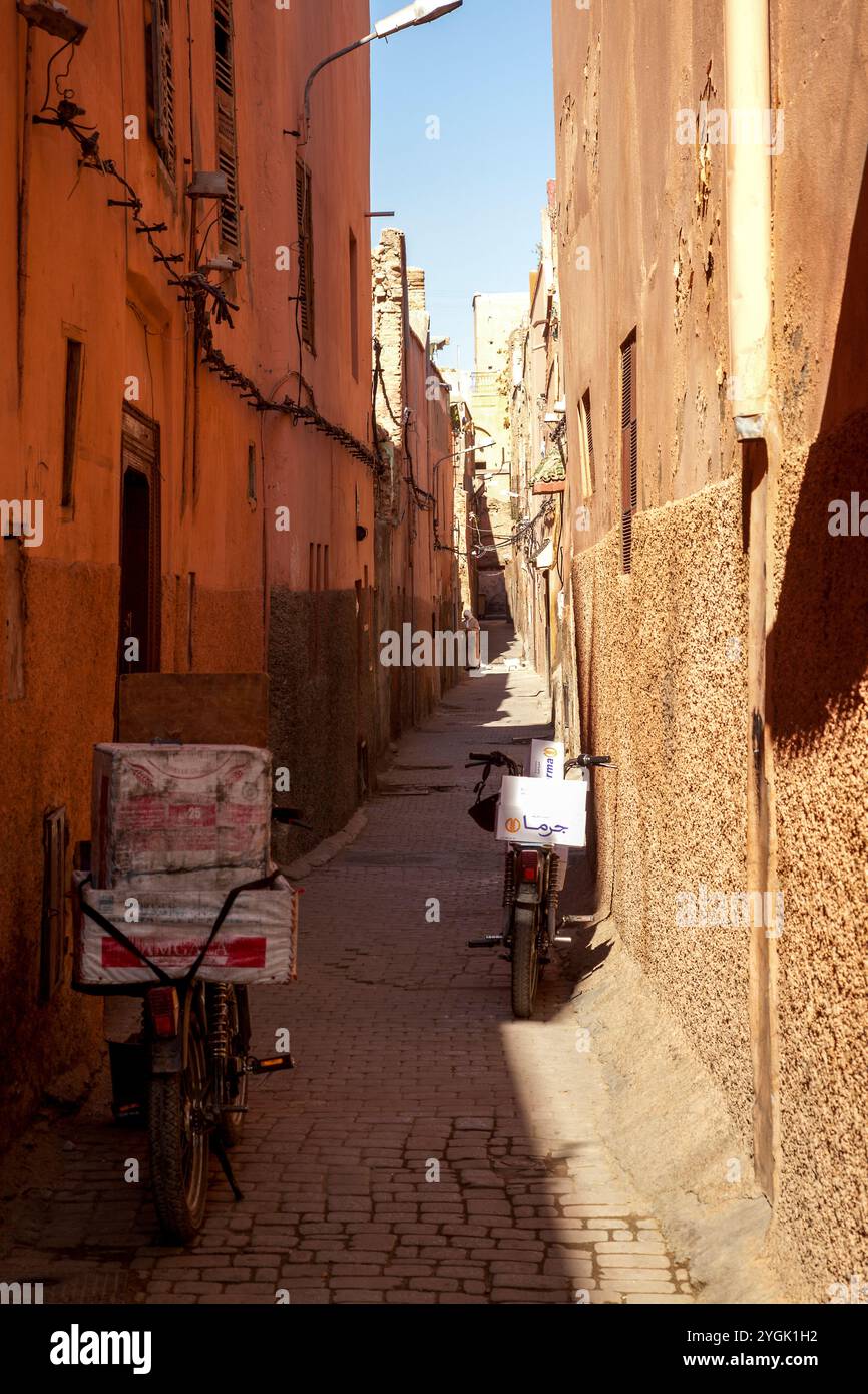 Marrakech, Mellah, alley, Jewish Quarter, architecture, wall, city ...