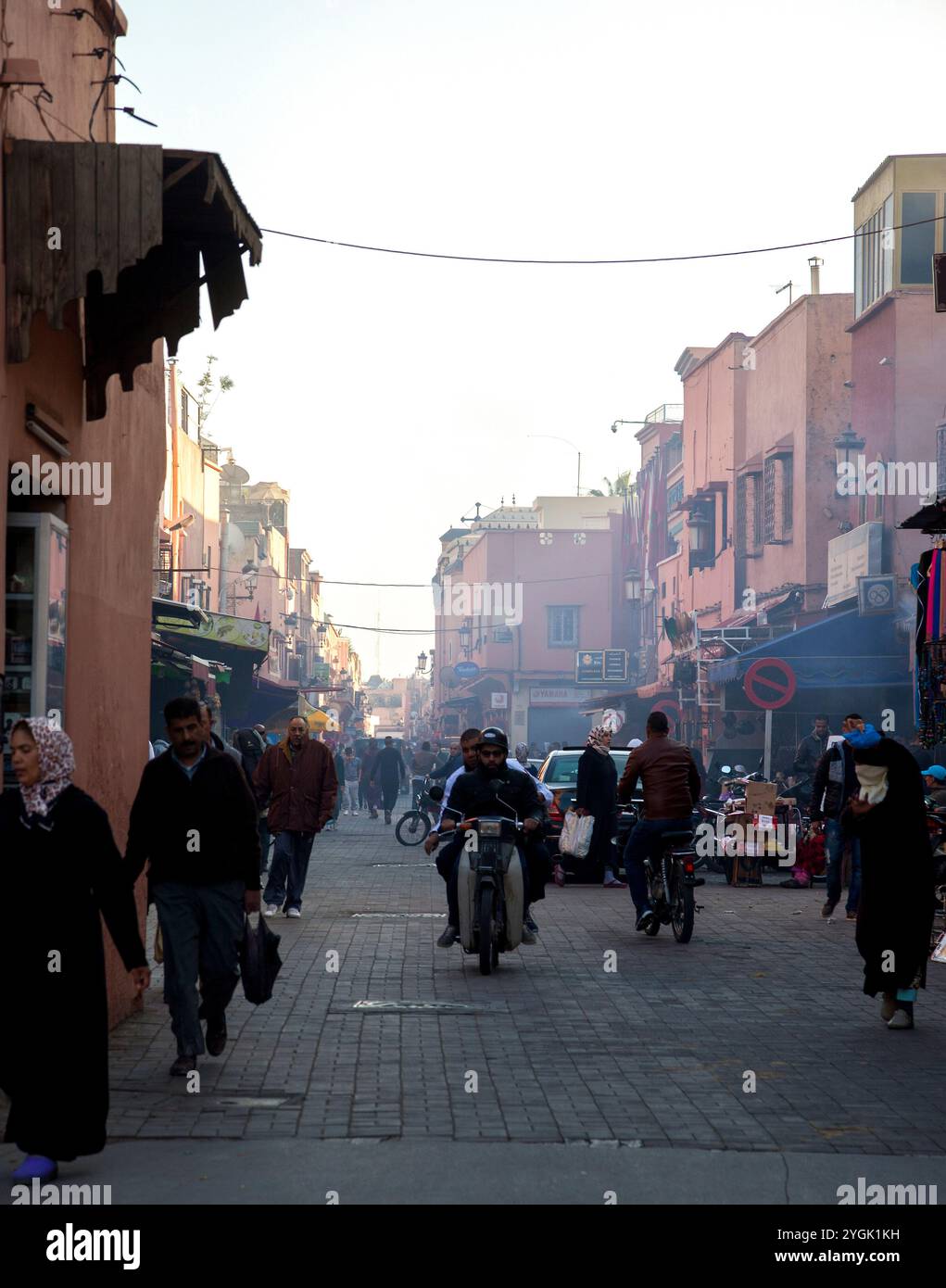Marrakech, Medina, street, haze, old town, architecture, houses, city ...
