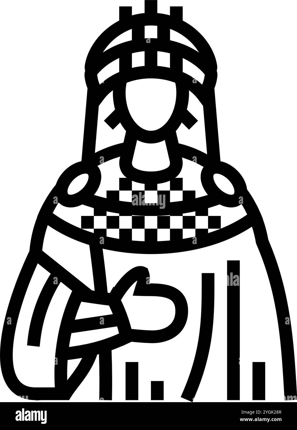 empress byzantine line icon vector illustration Stock Vector Image ...