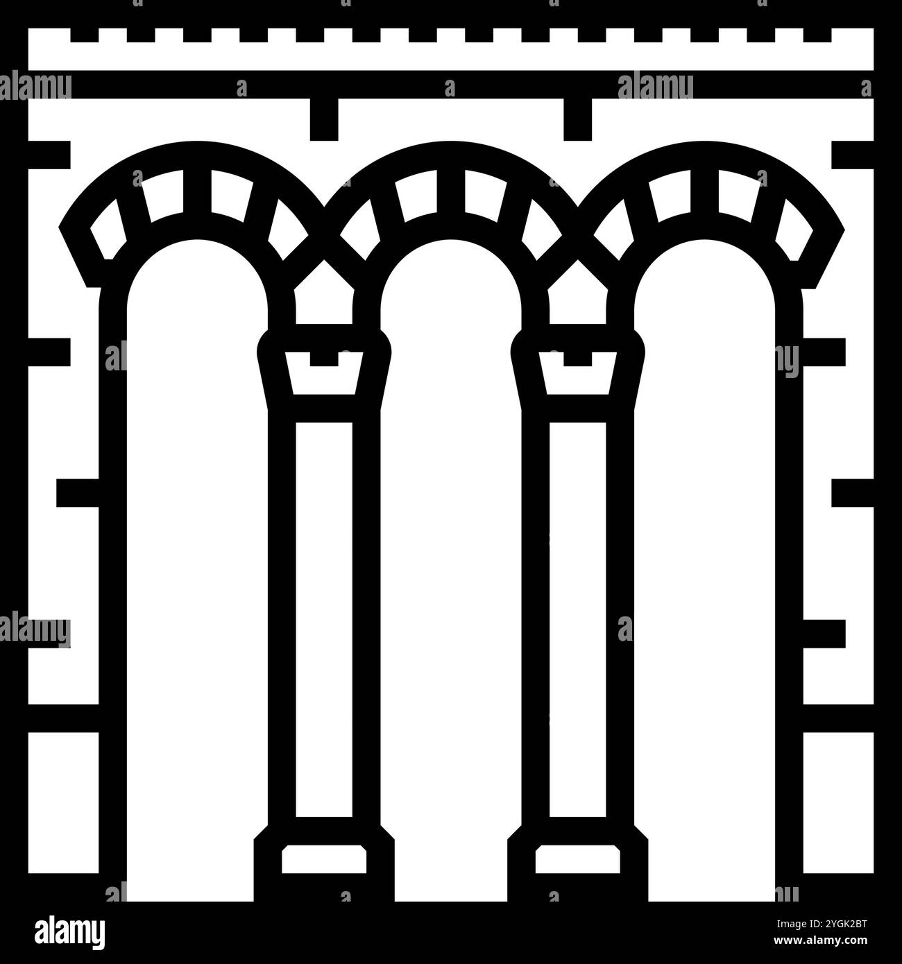 arch byzantine line icon vector illustration Stock Vector Image & Art ...