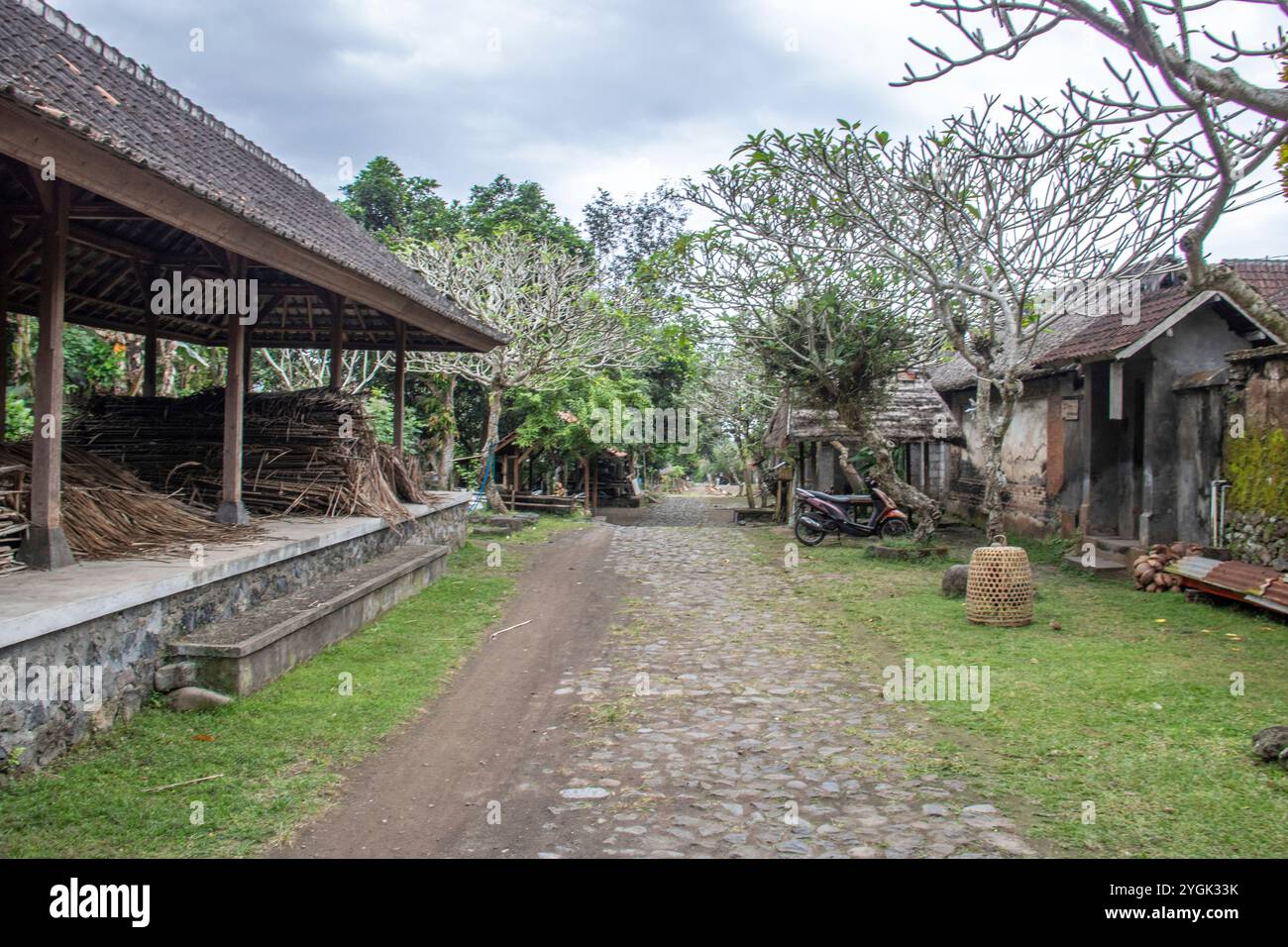 A traditional village preserved in typical Asian style. Historic ...