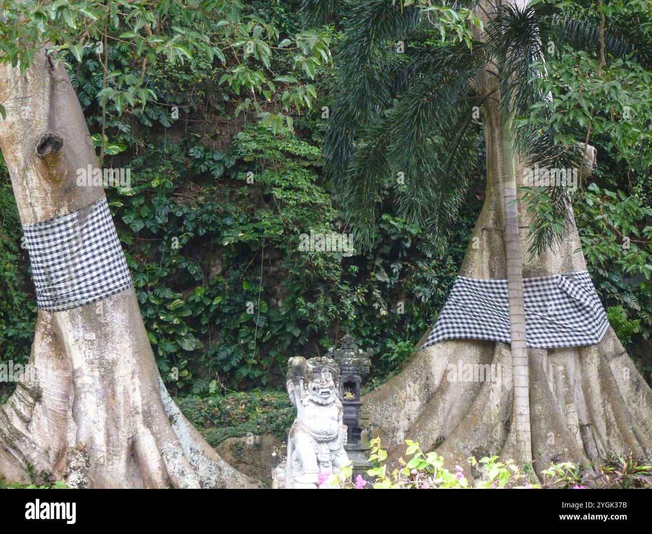 Temple complex of the Hindu faith. Lava stone temple in front of a ...