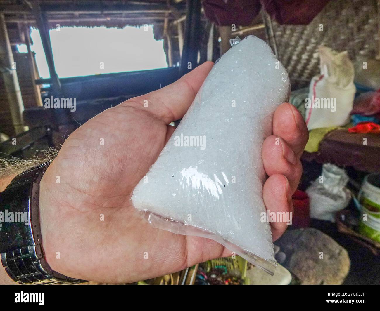 Traditional salt cultivation, mining by the famous salt farmers. Sea ...