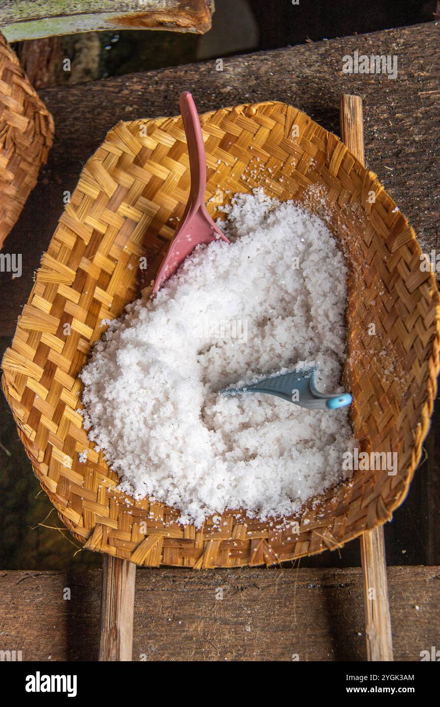 Traditional salt cultivation, mining by the famous salt farmers. Sea ...