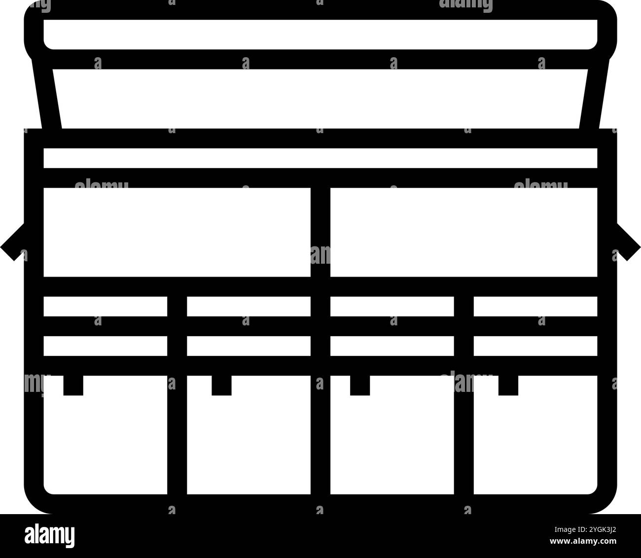 trunk organizer accessory line icon vector illustration Stock Vector ...