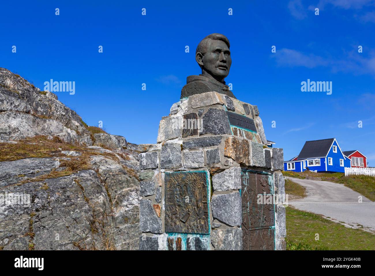 Jonathan Petersen Monument, Nuuk, Sermersooq Municipality, Greenland ...