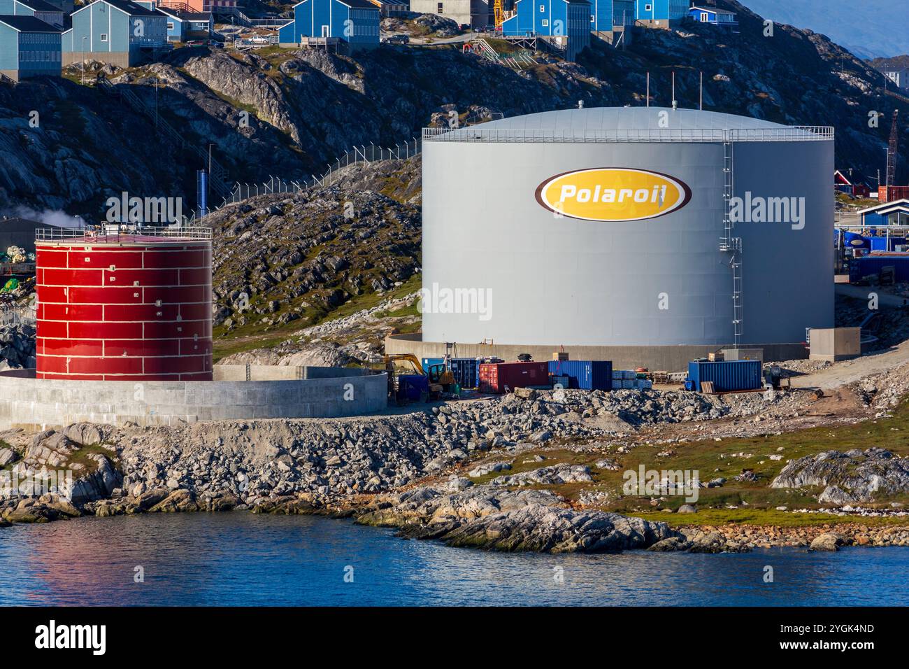 Polaroil Terminal, Nuuk, Sermersooq Municipality, Greenland, Kingdom of Denmark Stock Photo - Alamy