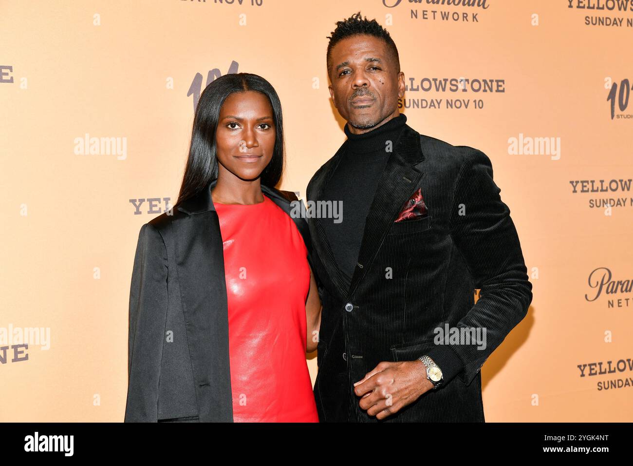 Meka Brown, left, and Rob Kirkland attend the premiere of Paramount's ...