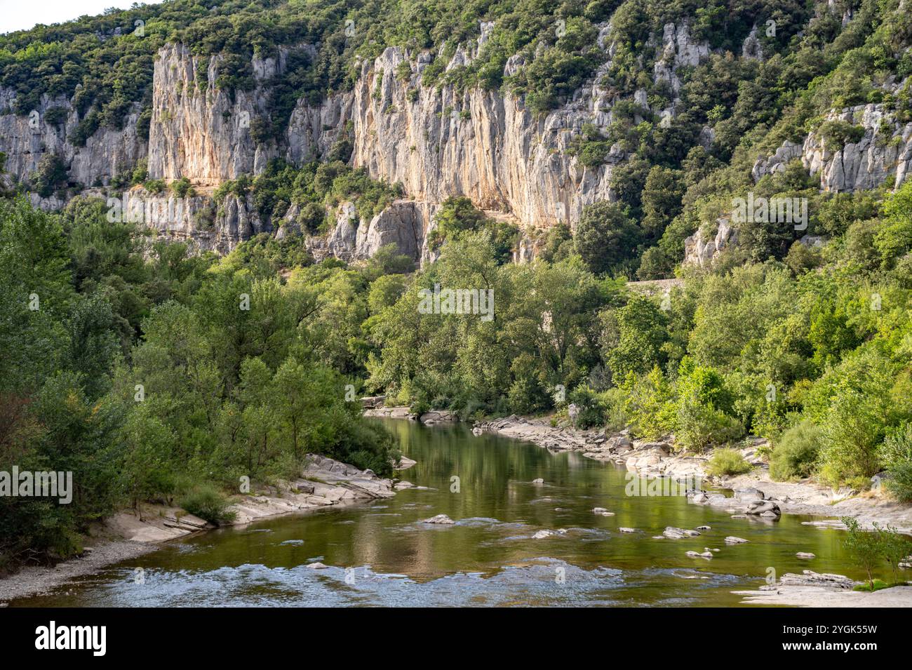 The Herault Gorge and the Herault River near Laroque, France, Europe ...