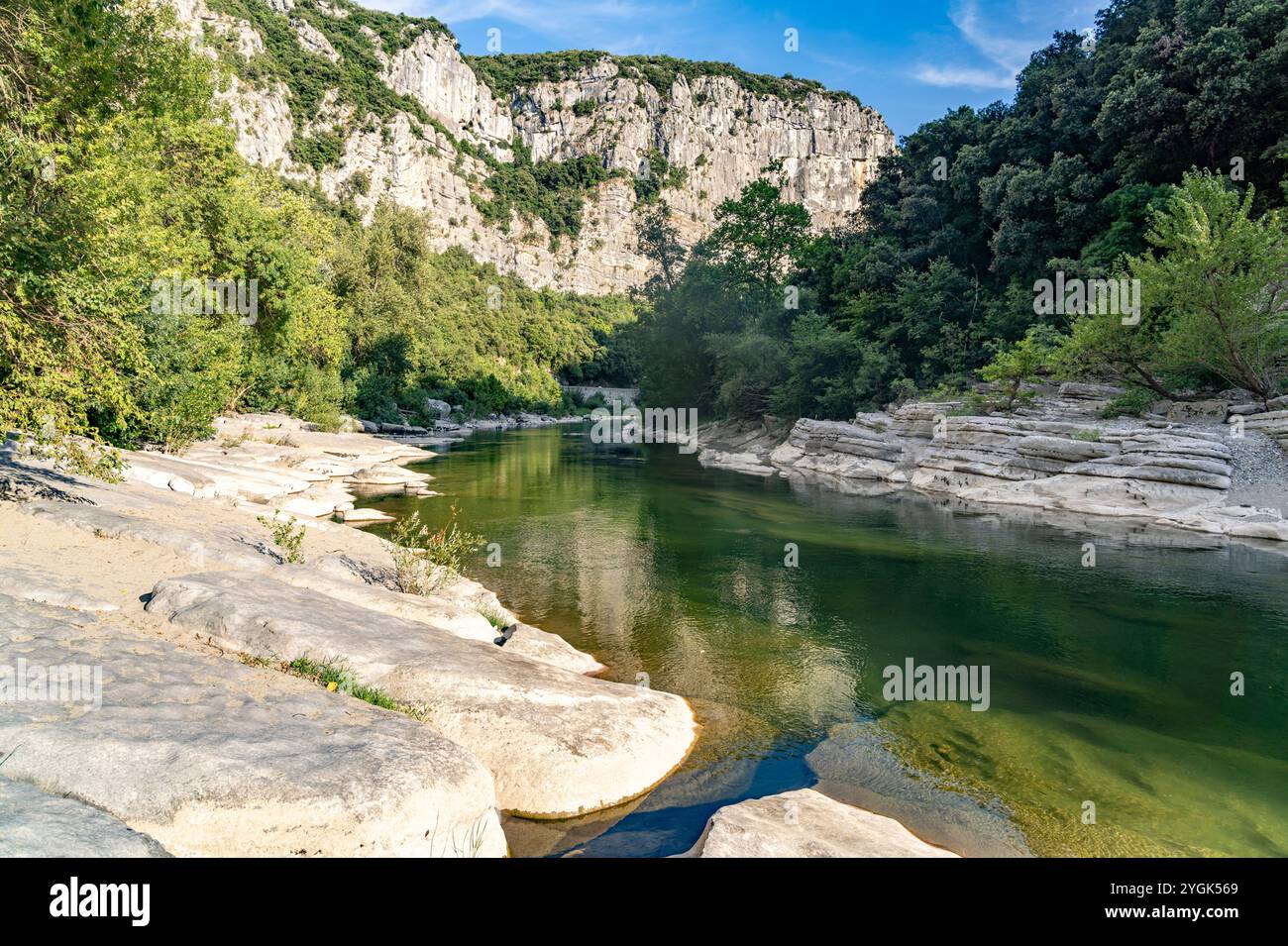 The Herault Gorge and the Herault River near Laroque, France, Europe ...
