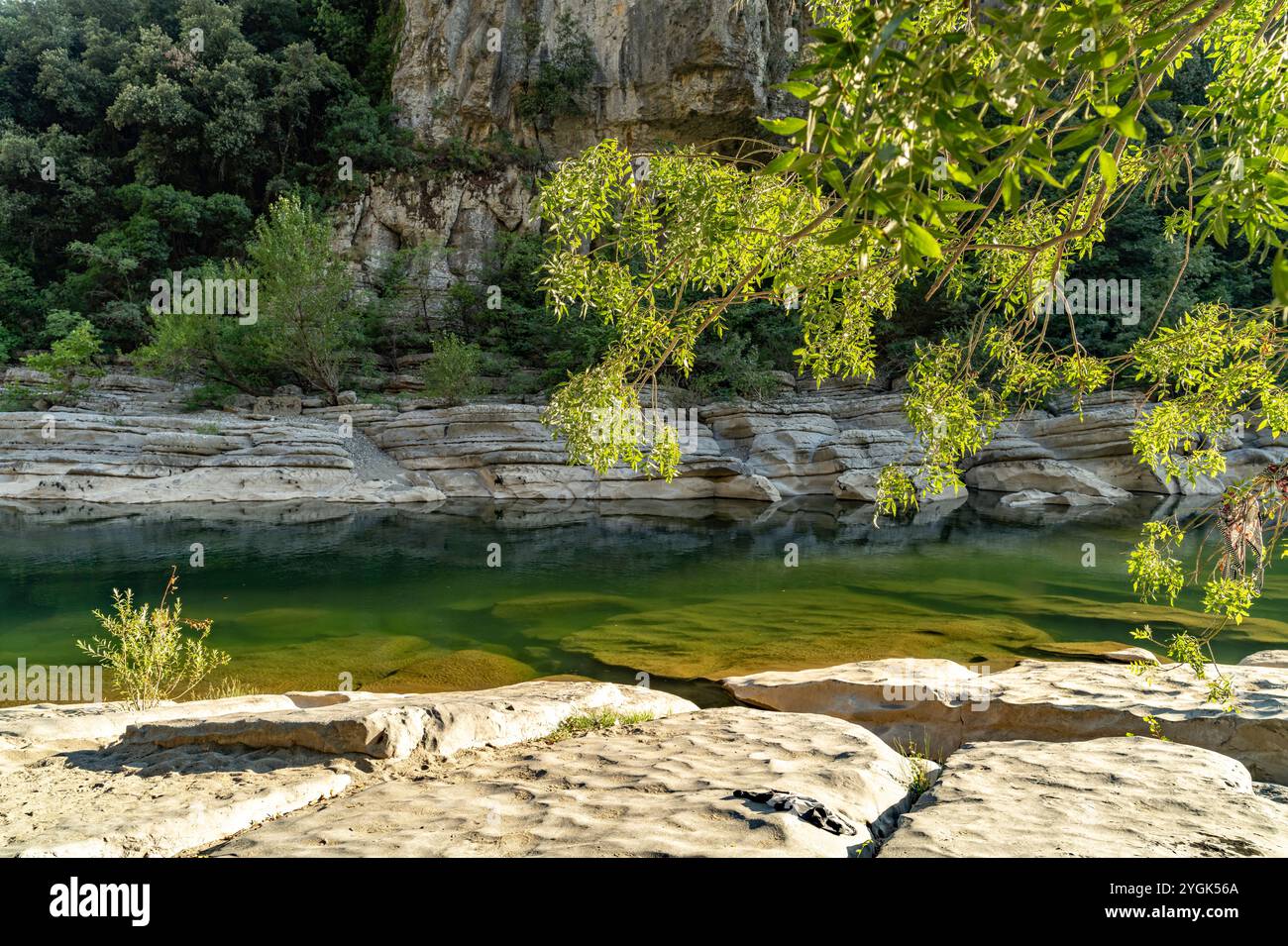 The Herault Gorge and the Herault River near Laroque, France, Europe ...