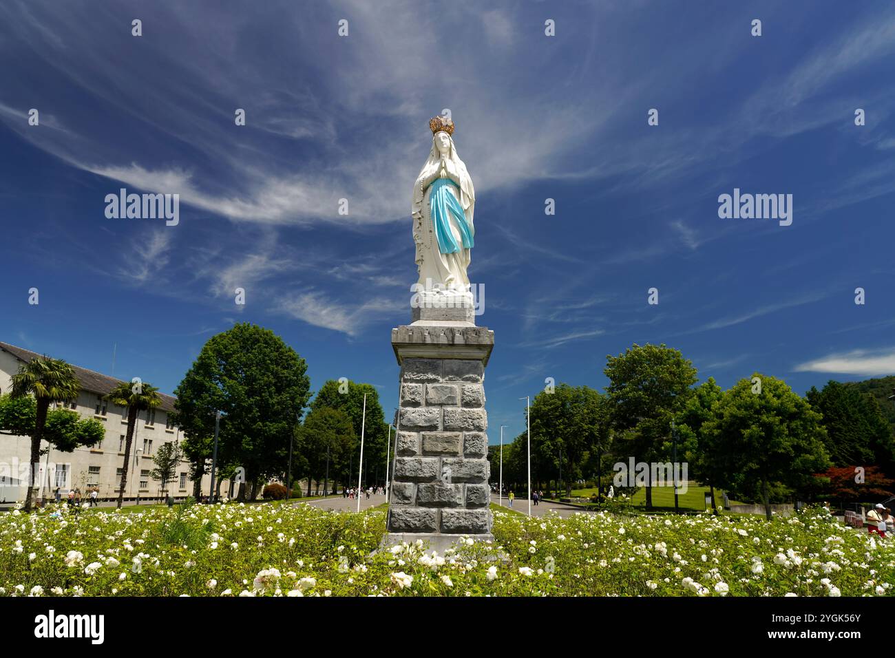 Statue of the Crowned Madonna of Our Lady in Lourdes on Rosary Square ...