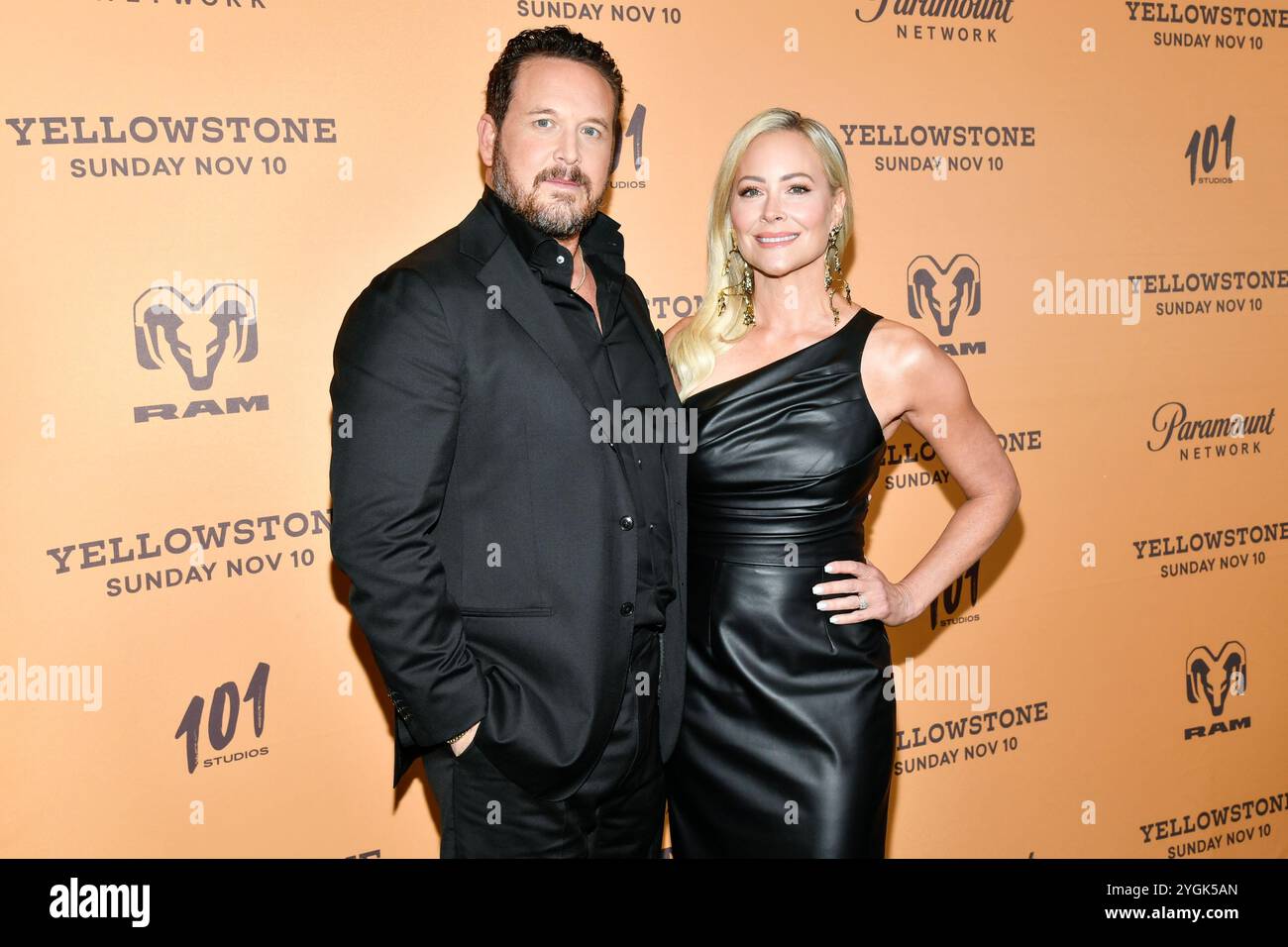 Cole Hauser, left, and Cynthia Hauser attend the premiere of Paramount ...