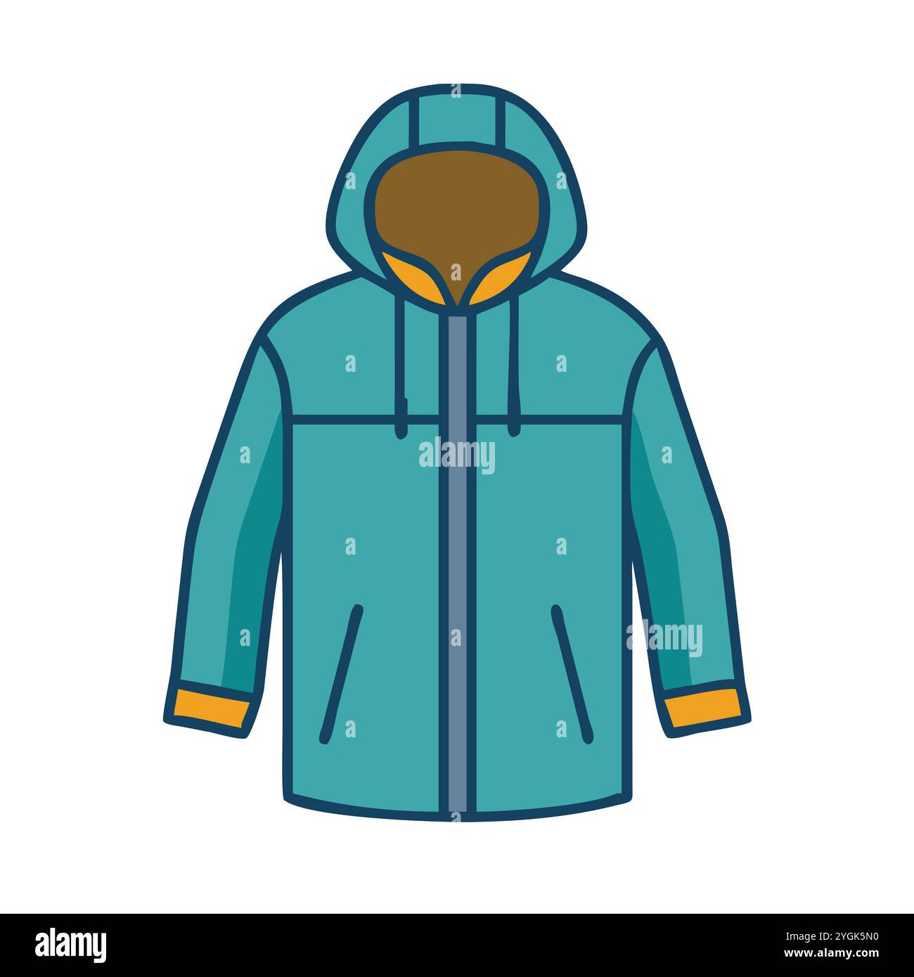 simple vector illustration of a anorak , in a simple and clean style ...