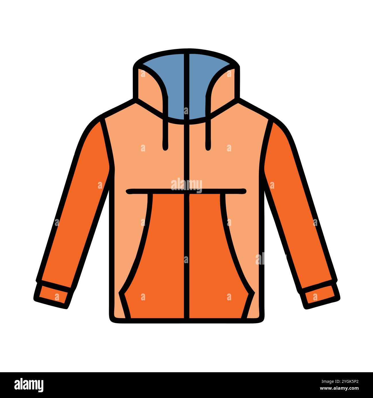simple vector illustration of a anorak , in a simple and clean style ...