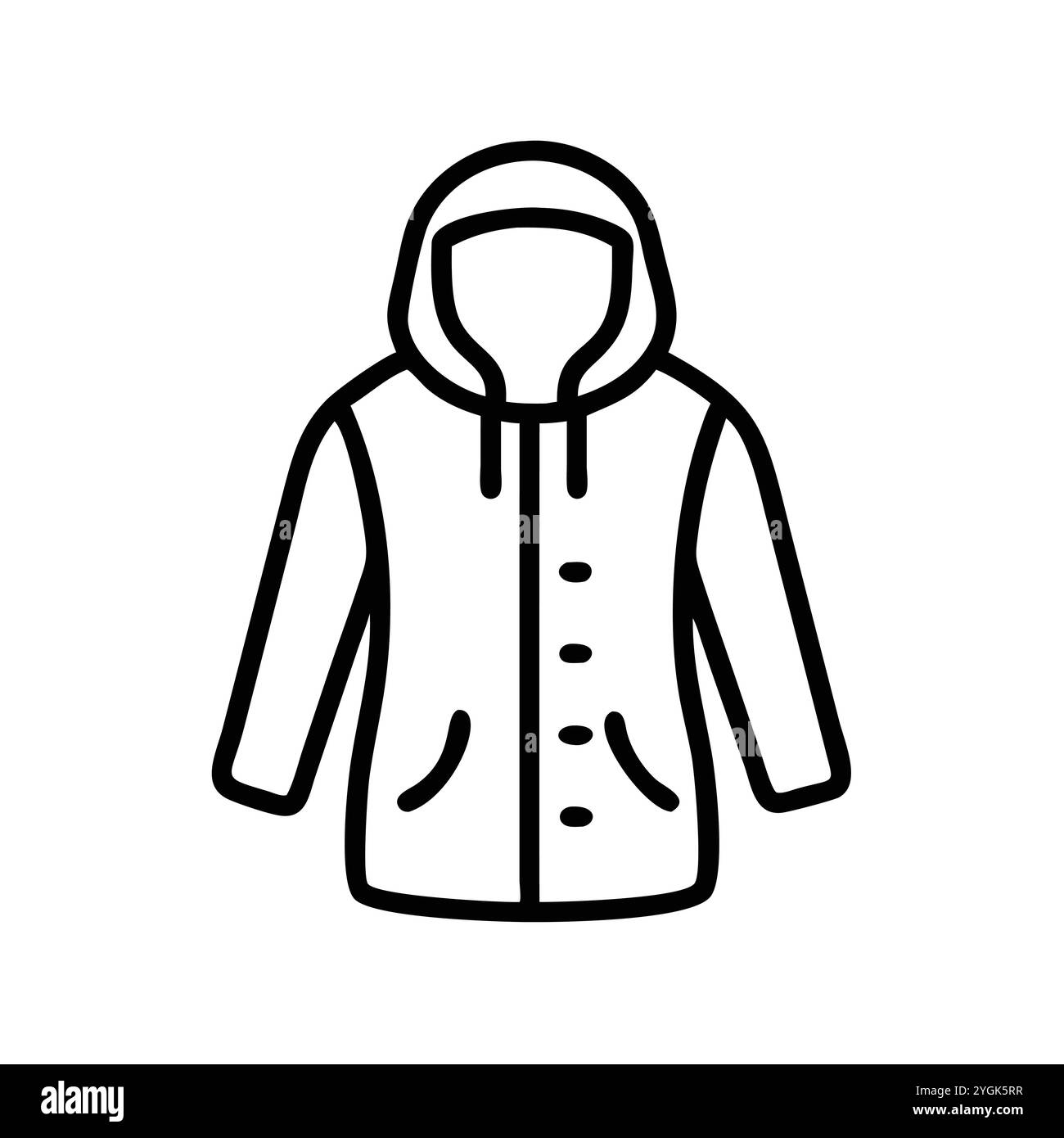 simple vector illustration of a anorak , in a simple and clean style ...
