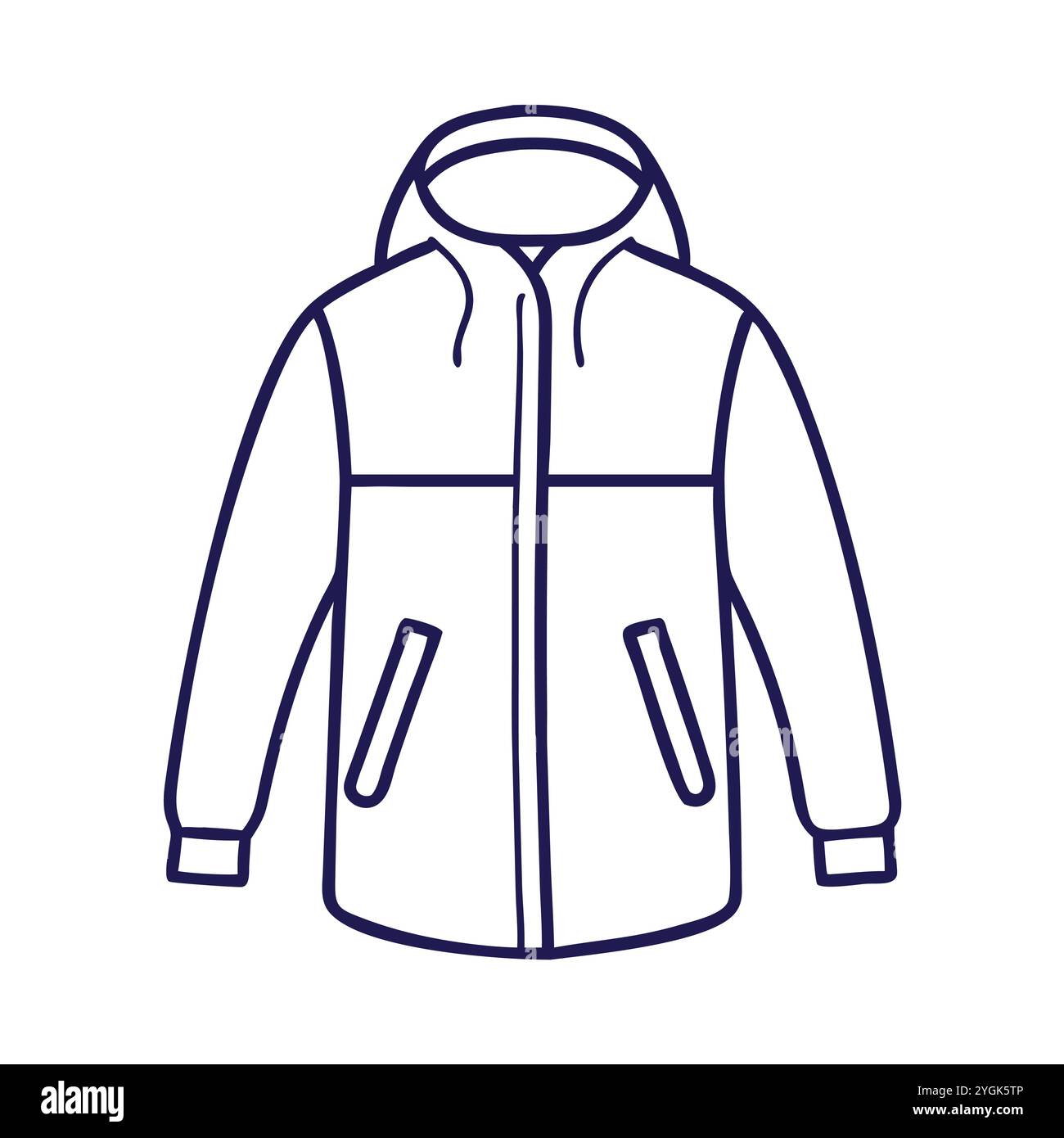 simple vector illustration of a anorak , in a simple and clean style ...