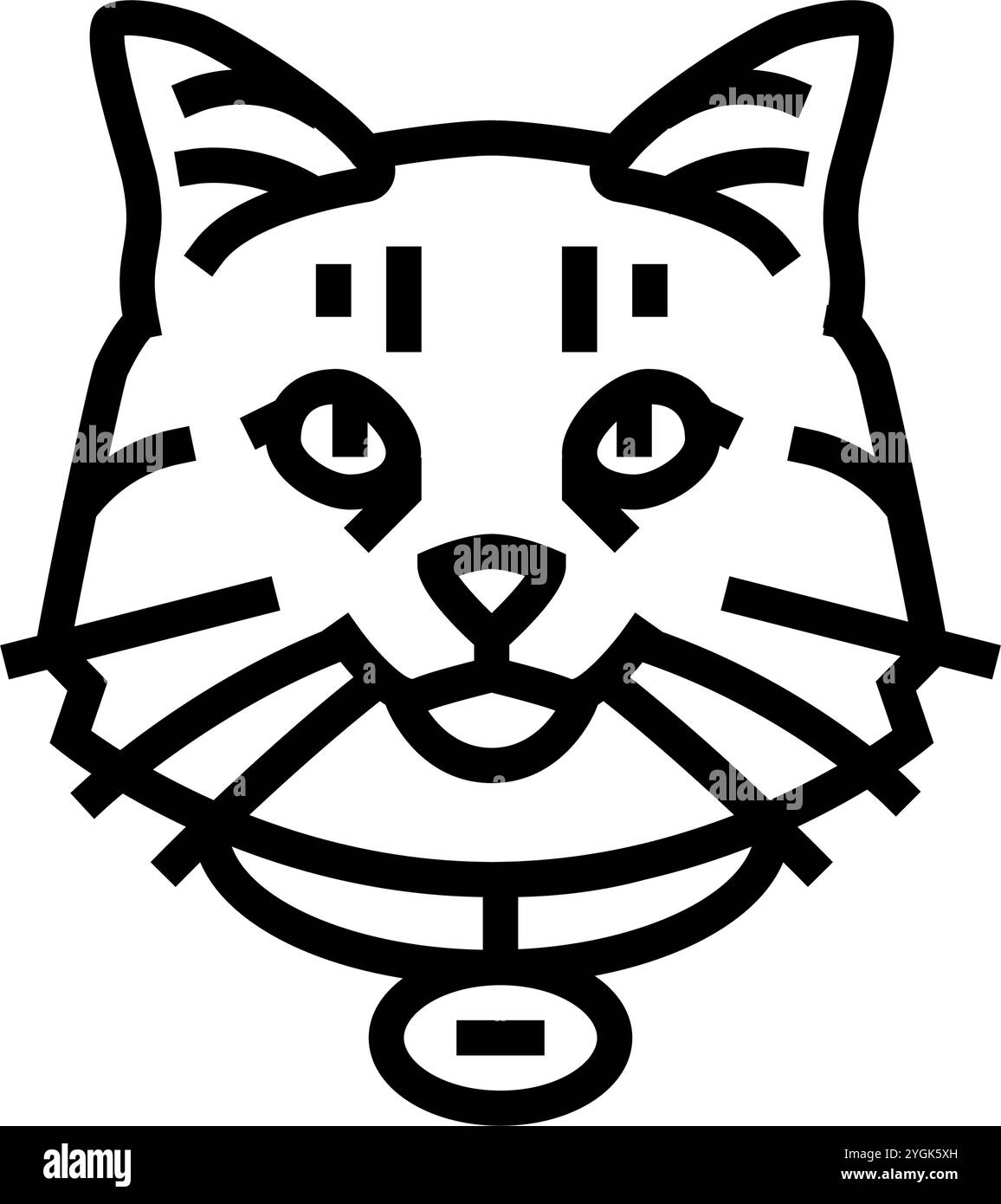 name tag cat breeding line icon vector illustration Stock Vector Image ...