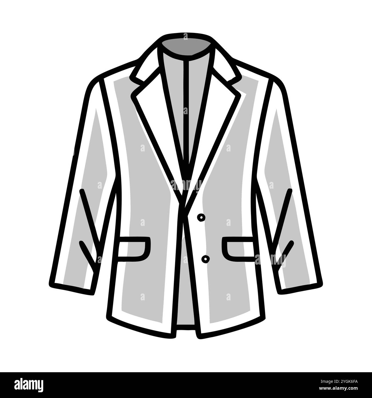 simple vector illustration of a blazer , in a simple and clean style ...