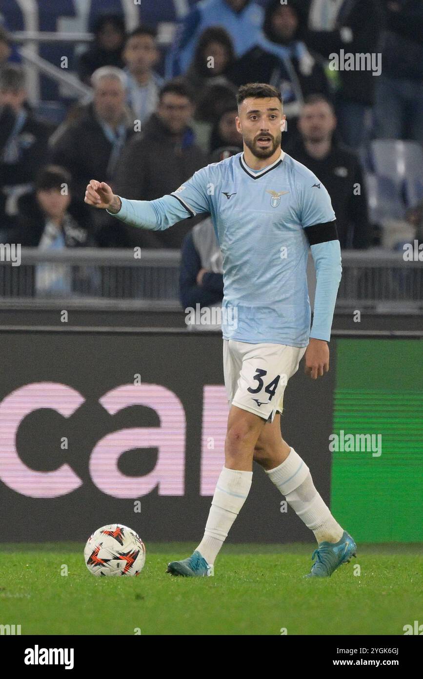 Lazioâ s Mario Gila during the UEFA Europa League 2024-2025 football ...