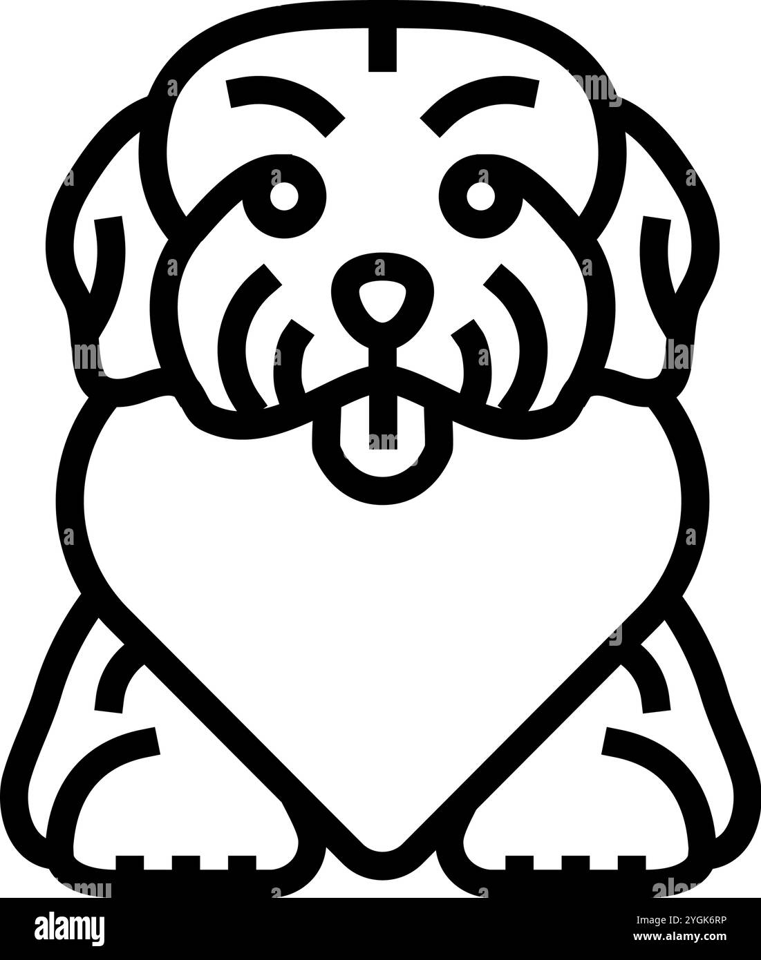 heart dog line icon vector illustration Stock Vector Image & Art - Alamy