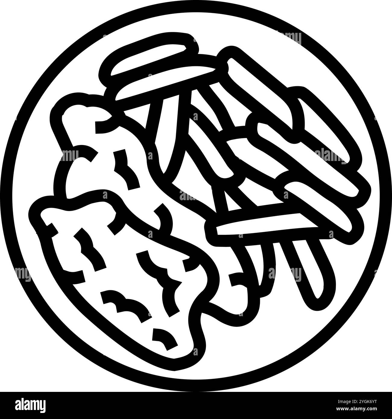 chips fish line icon vector illustration Stock Vector Image & Art - Alamy