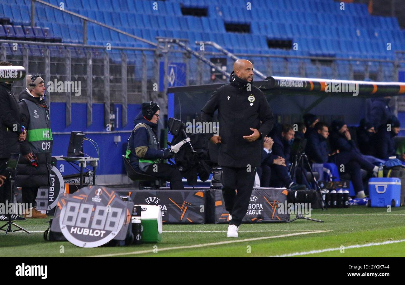 Hamburg, Germany. 7th Nov 2024. Ferencvaros manager Pascal Jansen in ...
