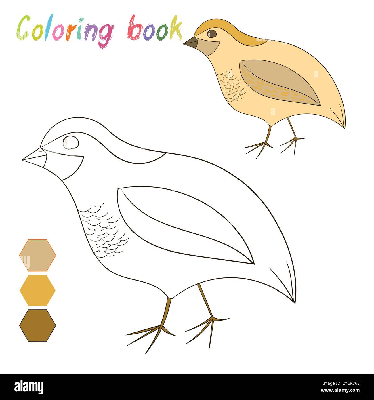 Coloring book quail kids layout for game Stock Vector Image & Art - Alamy