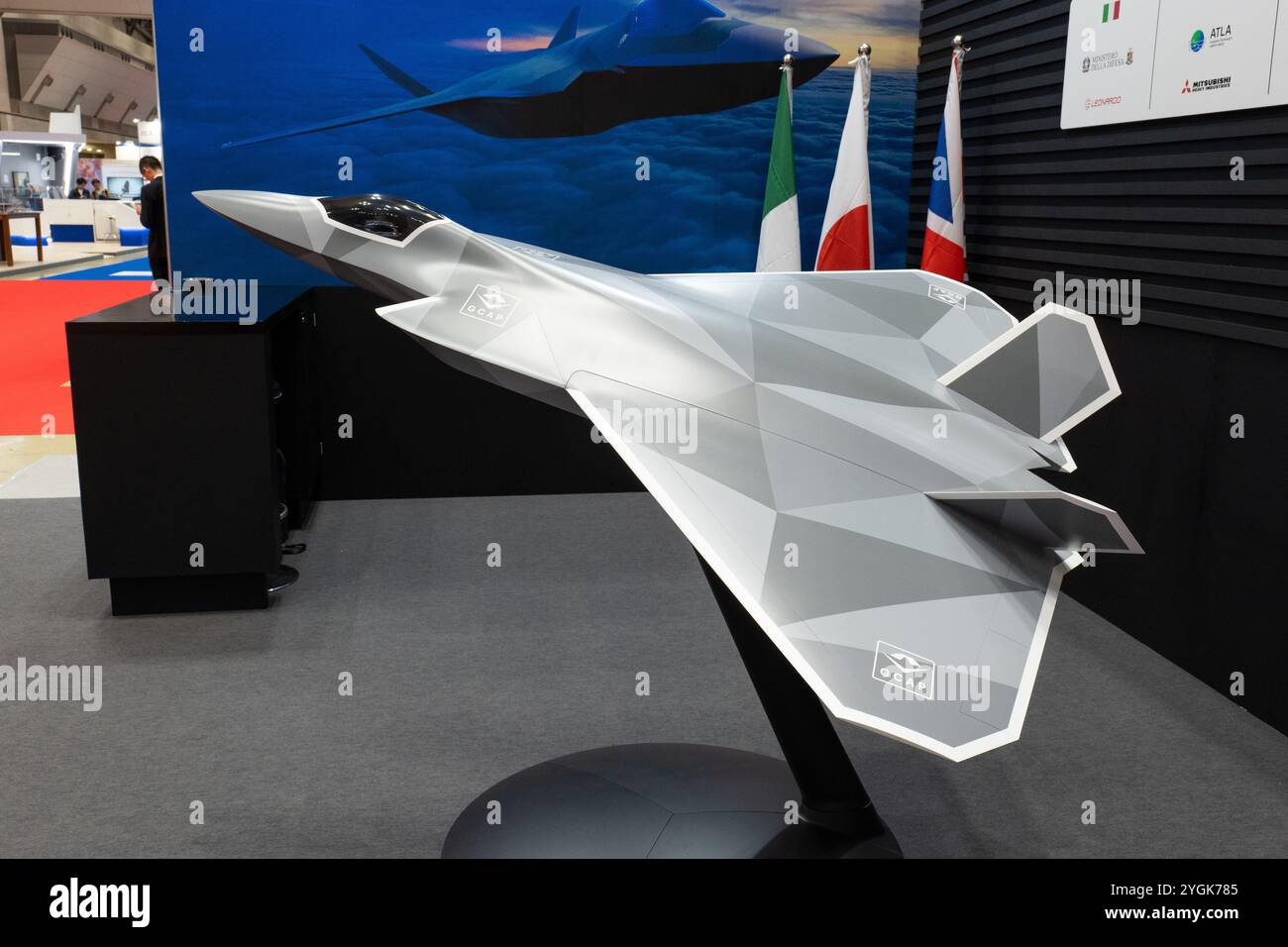 A model of the next-generation fighter jet "GCAP" (Global Combat Air Programme) jointly ...