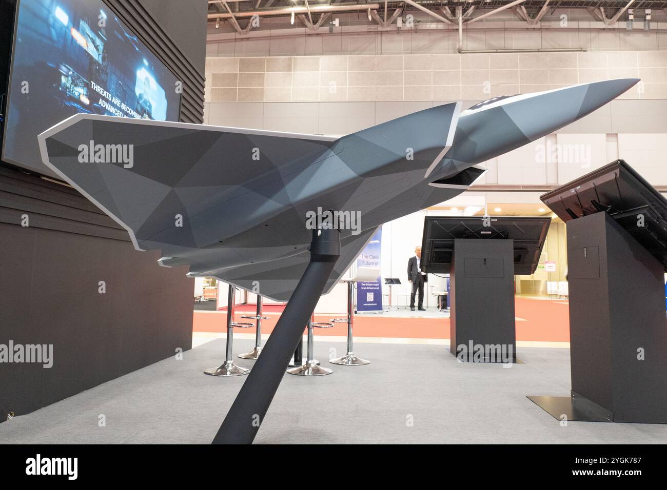 A model of the next-generation fighter jet "GCAP" (Global Combat Air Programme) jointly ...