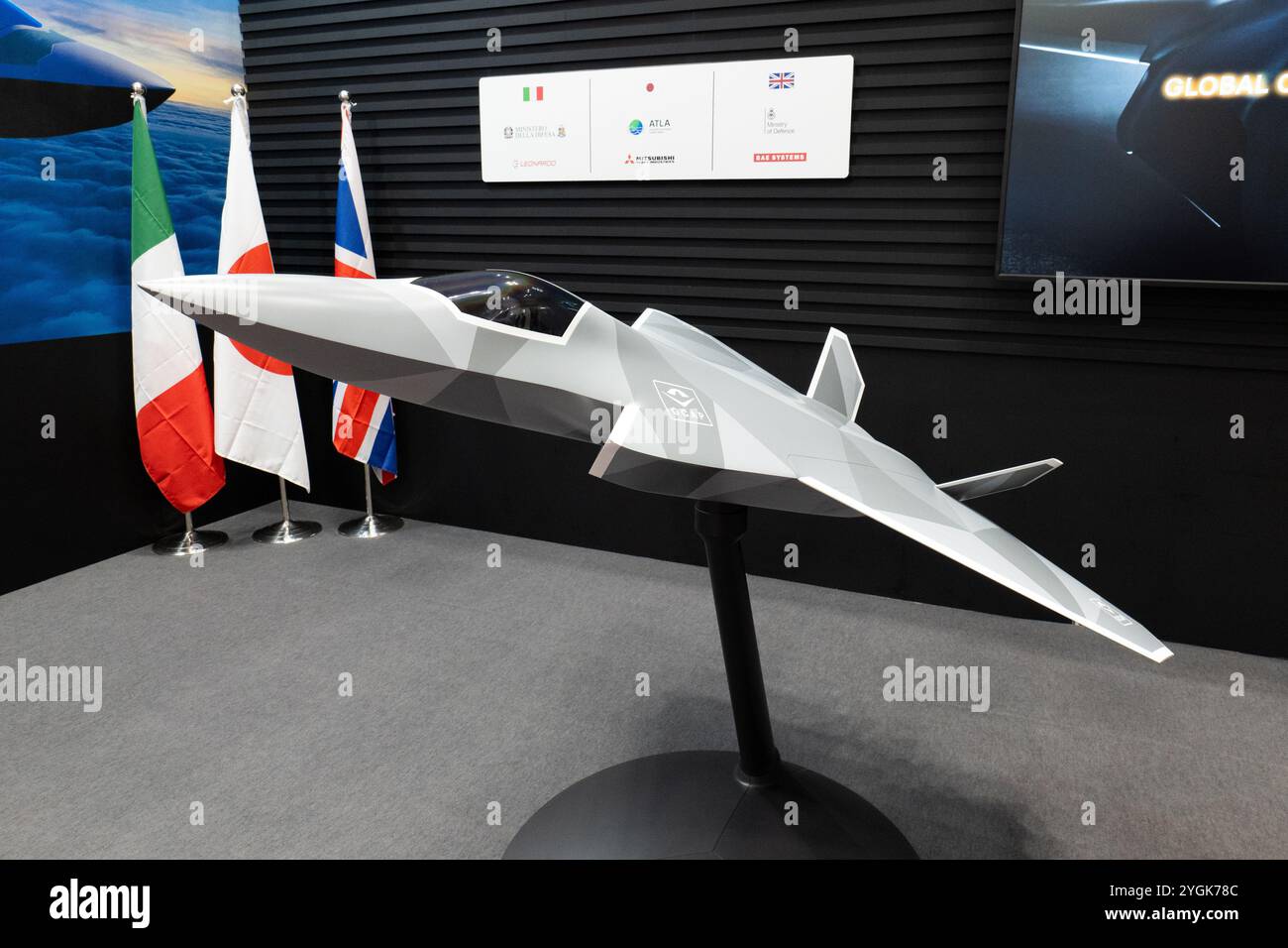 A model of the next-generation fighter jet "GCAP" (Global Combat Air Programme) jointly ...