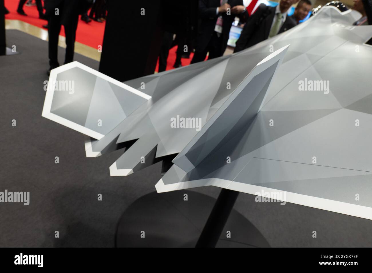 A model of the next-generation fighter jet "GCAP" (Global Combat Air ...