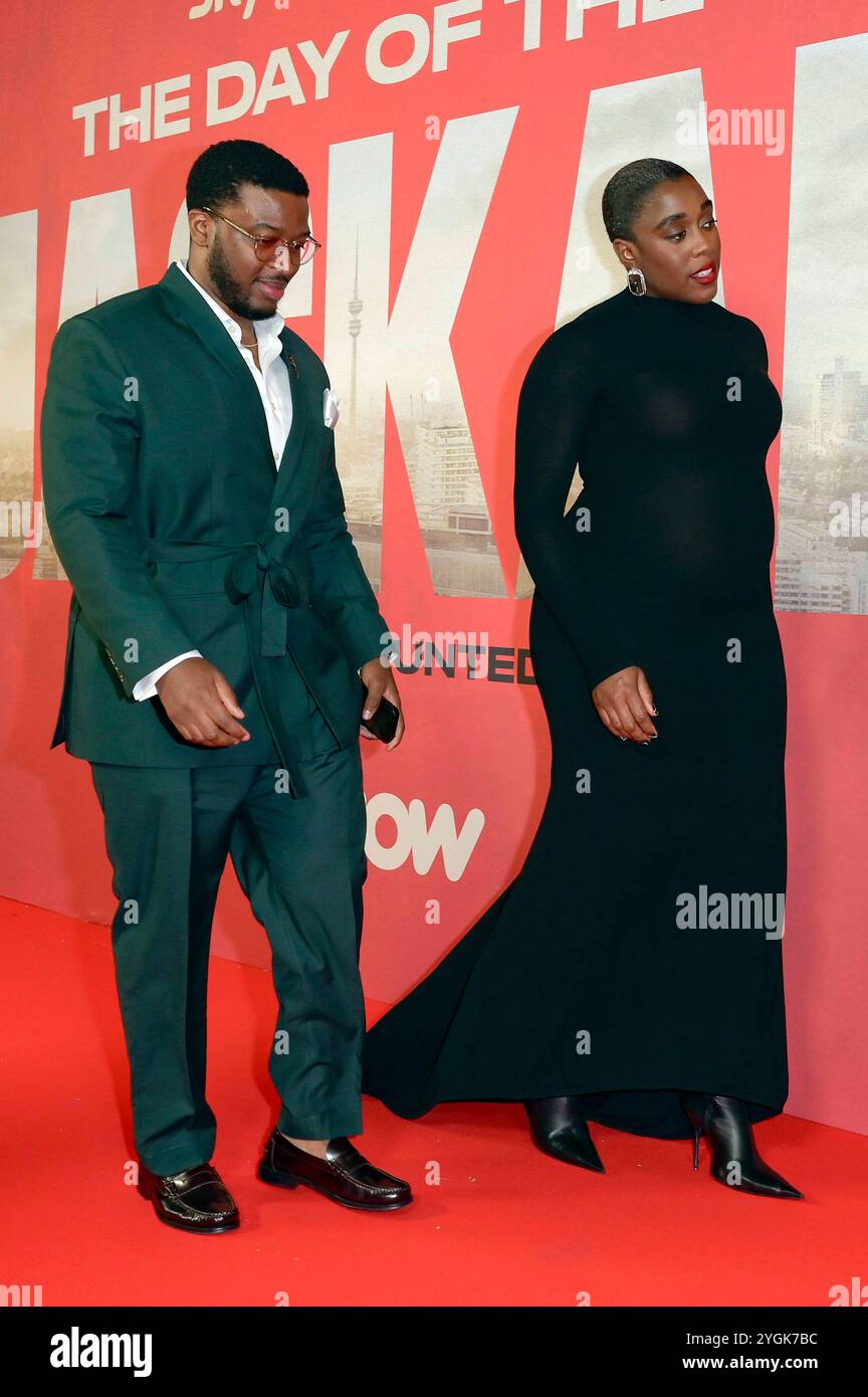 Zackary Momoh und Lashana Lynch bei der Premiere der Sky Serie The Day ...