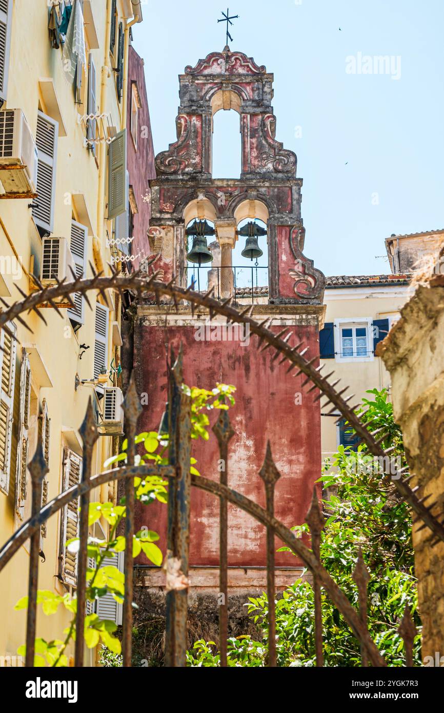 Corfu Greece,Old Town Kerkyra Palaio Poli,near Arseniou Street,outside ...
