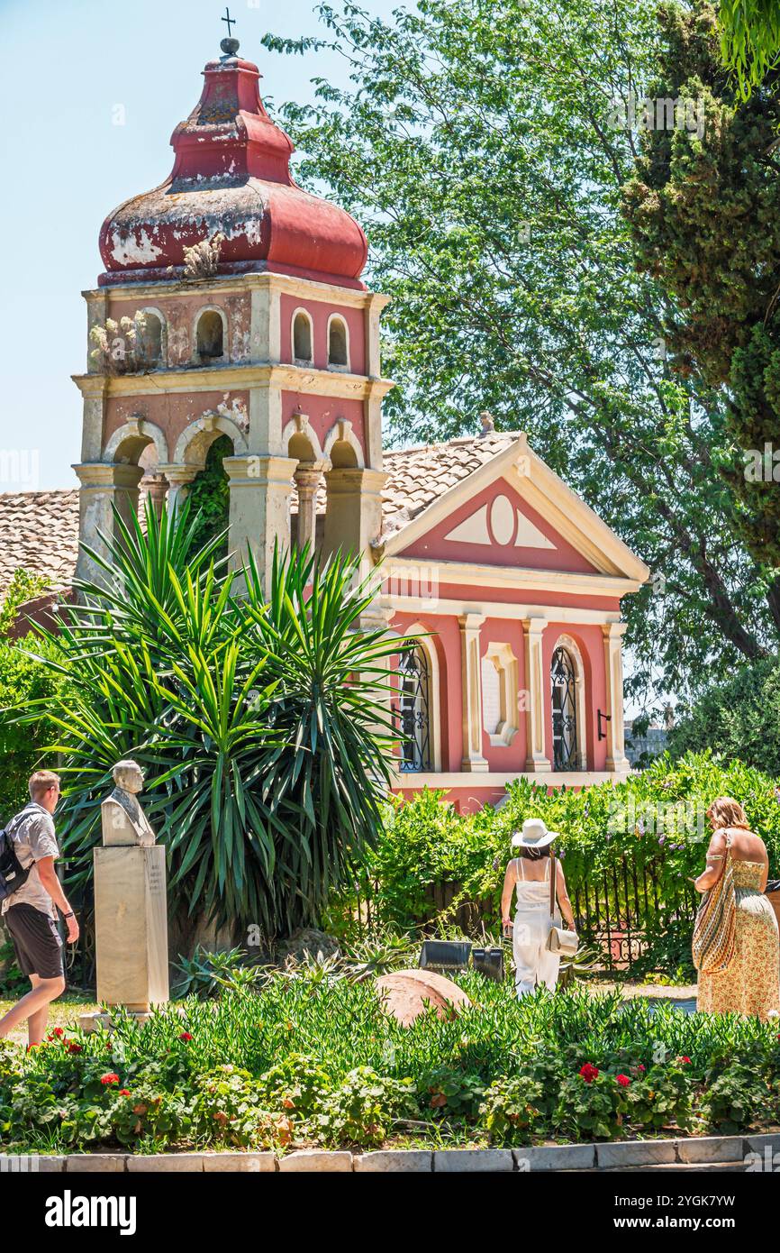 Corfu Greece,Anaktoron Square plaza,man men male,woman women female ...