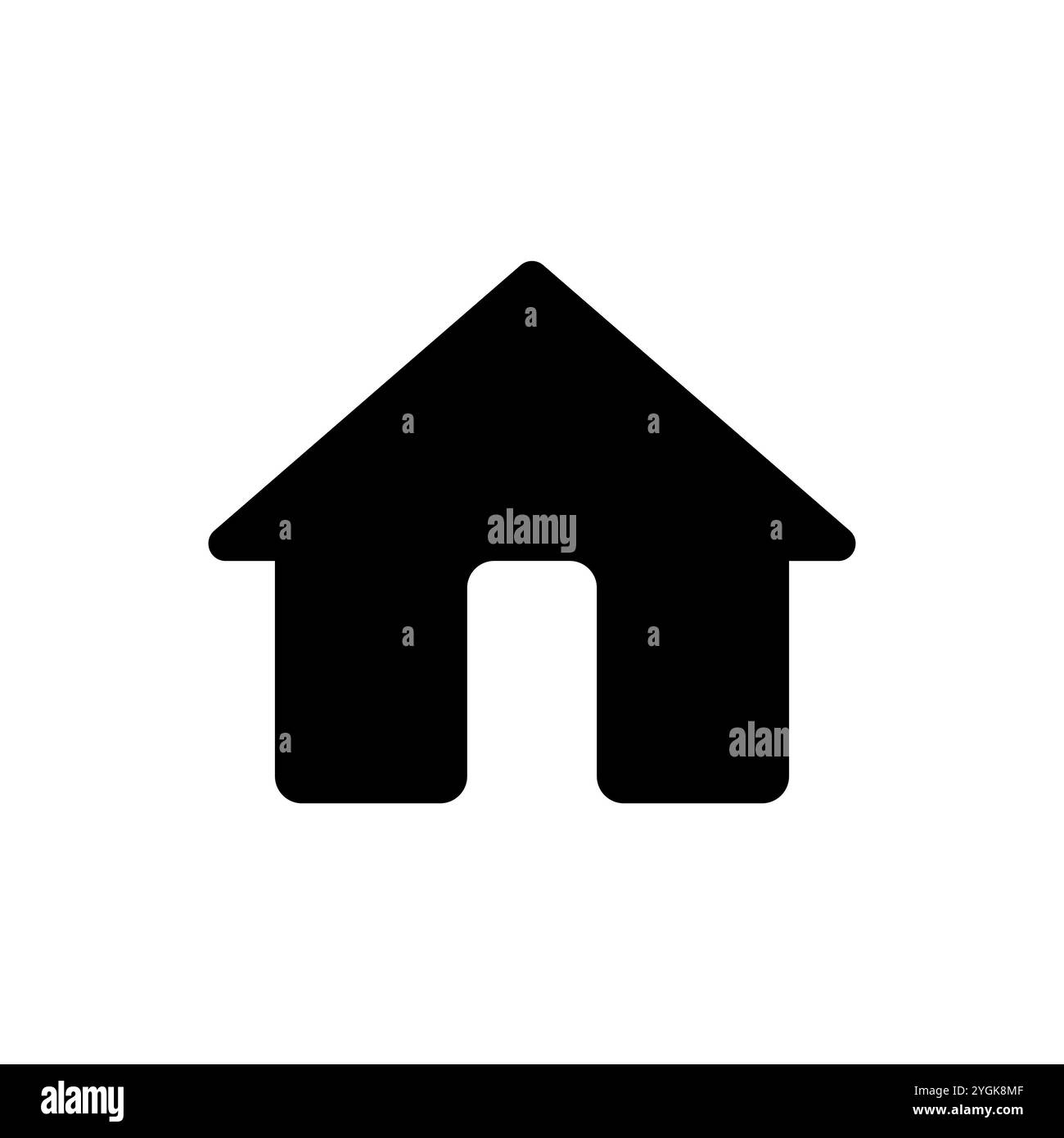 House icon. Simple home shape. Black building symbol. Vector ...