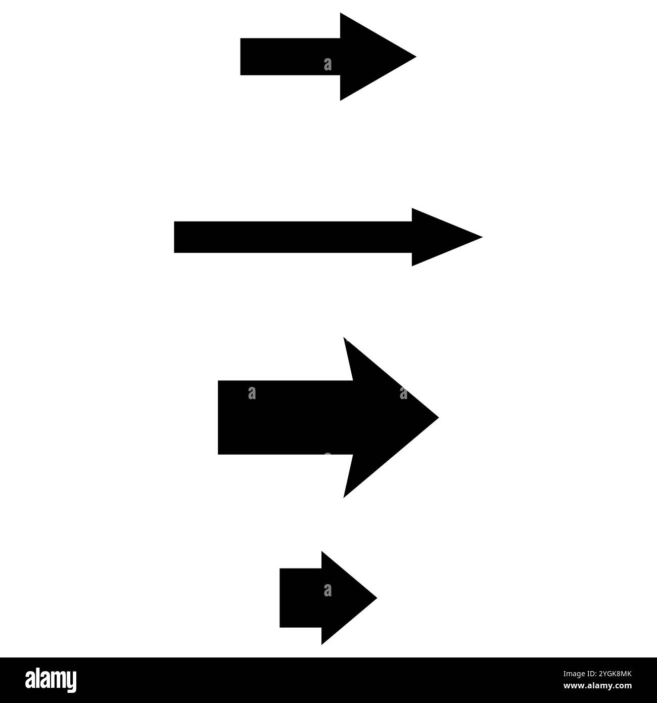 Arrow icons. Black directional shapes. Navigation symbols. Vector collection Stock Vector Image ...