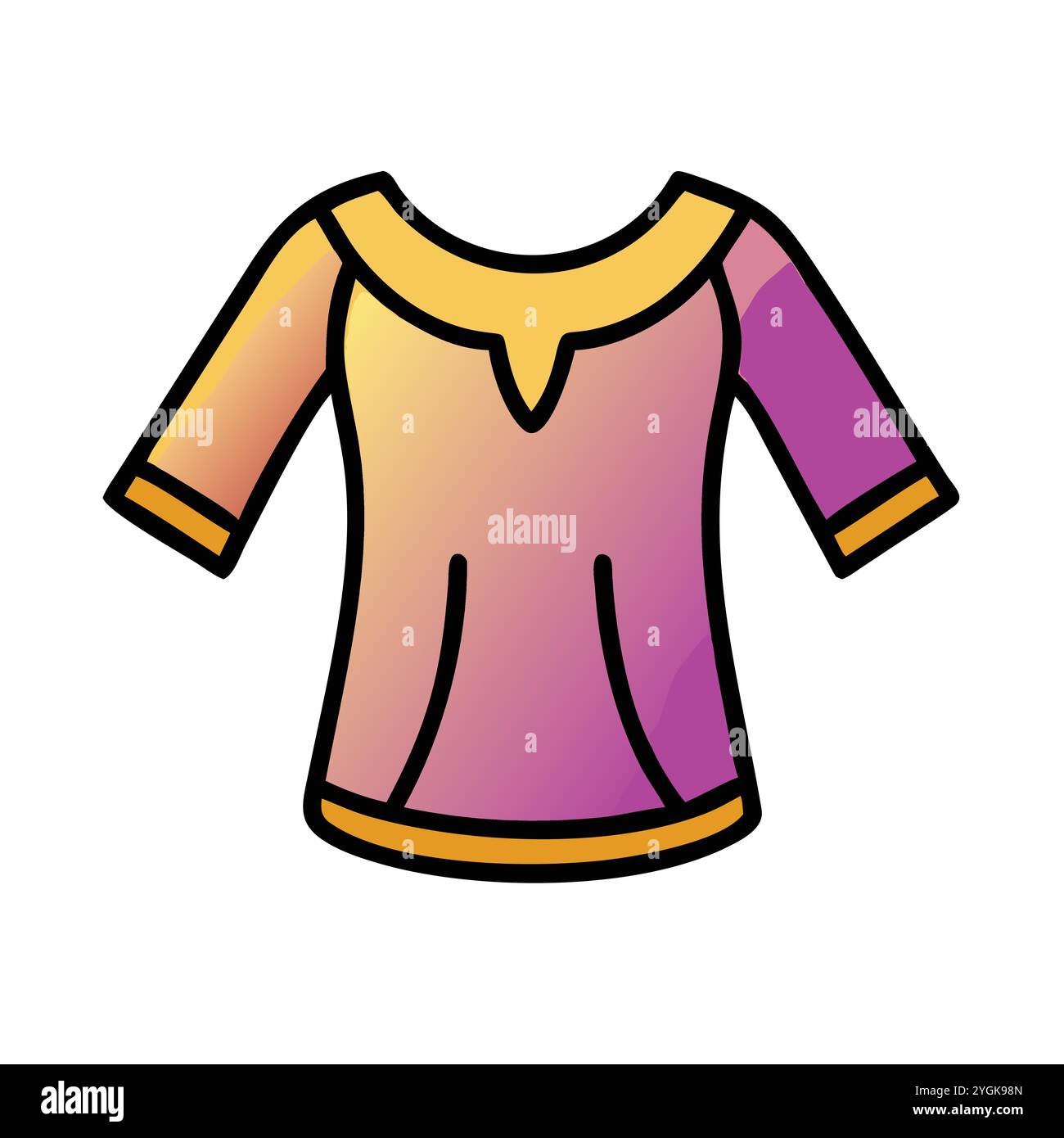 simple vector illustration of a blouse , in a simple and clean style ...
