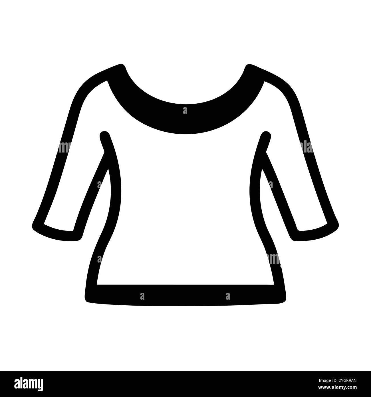 simple vector illustration of a blouse , in a simple and clean style ...